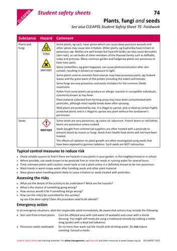 GCSE Biology Required practicals Risk Assessment | Teaching Resources