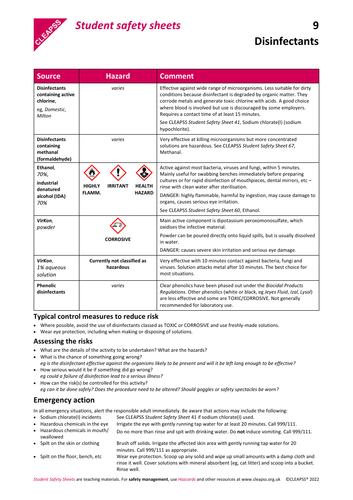 GCSE Biology Required practicals Risk Assessment | Teaching Resources