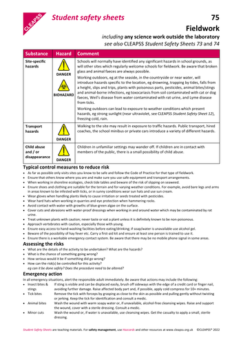 GCSE Biology Required practicals Risk Assessment | Teaching Resources