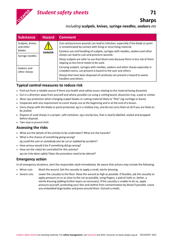 GCSE Biology Required practicals Risk Assessment | Teaching Resources