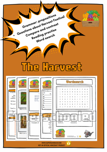 The harvest 7-9 years english worksheet pdf prepositions natural ...