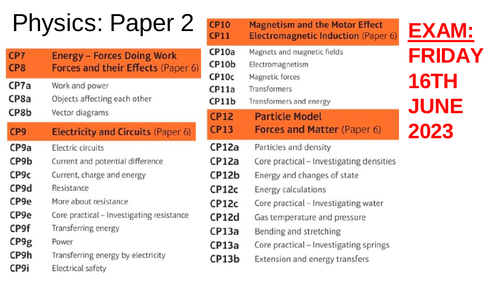 Edexcel Combined Science Physics Revision Paper 2 Powerpoint | Teaching ...