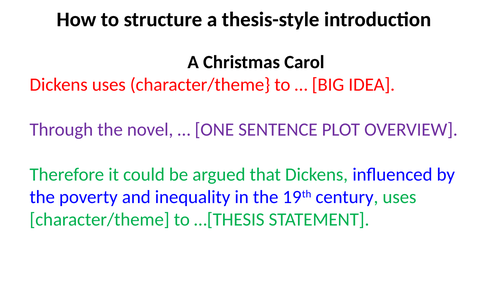 A Christmas Carol: simple guide for thesis-style introductions ...