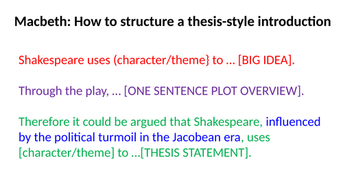 Macbeth: simple template for thesis-style introductions | Teaching ...