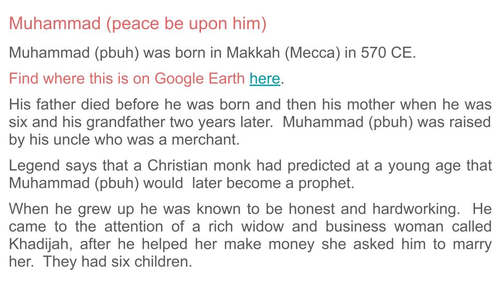 Introduction to Islam and Muhammad | Teaching Resources
