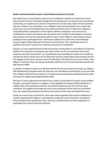 Social Influence Essays AQA Psychology Bundle | Teaching Resources