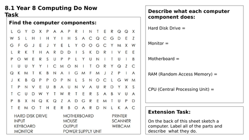 Do Now Tasks Bundle Computing Ks3 Printable Teaching Resources