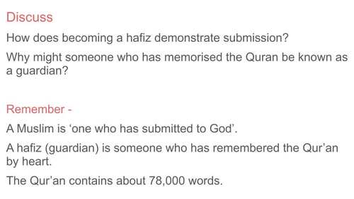 The Qur'an and Hadith - Islam | Teaching Resources