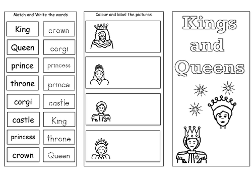 My Fold Up Book of Kings and Queens | Teaching Resources