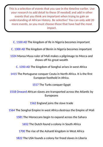 EDEXCEL - Colonisation and Decolonisation in Africa 1870-1981 ...