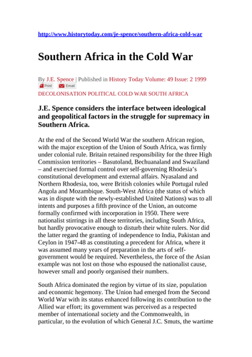EDEXCEL - Colonisation and Decolonisation in Africa 1870-1981 ...