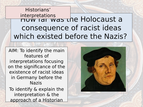 A Level History. The Holocaust. Anti Semitism before the Nazis ...