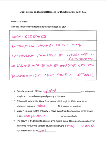Decolonisation of South East Asia - full unit of resources ASEAN ...