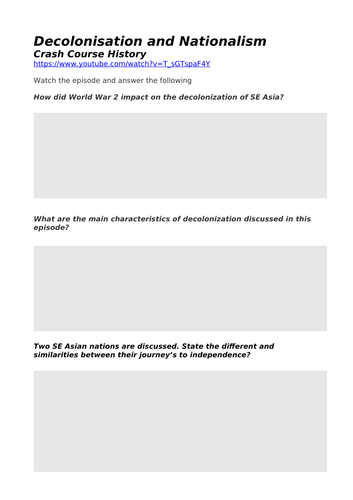 Decolonisation of South East Asia - full unit of resources ASEAN | Teaching Resources