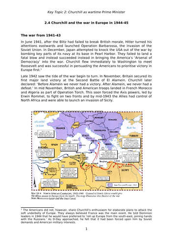 OCR A level Y113 - The complete Churchill notes | Teaching Resources