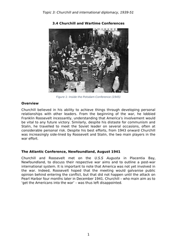 OCR A level Y113 - The complete Churchill notes | Teaching Resources