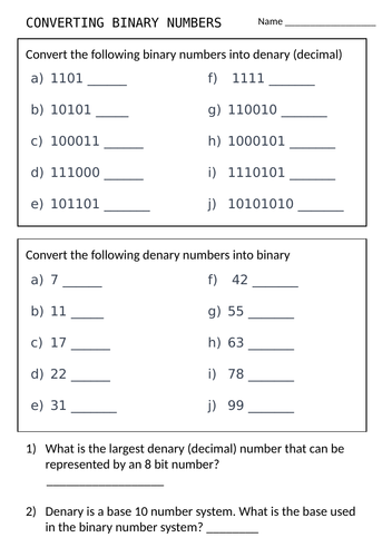 Computer Science Data units and binary conversion worksheets Bytes, KB ... Computer Science Data units and binary conversion worksheets Bytes, KB ...