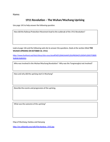 Sun Yat Sen and the 1911 Revolution in China | Teaching Resources