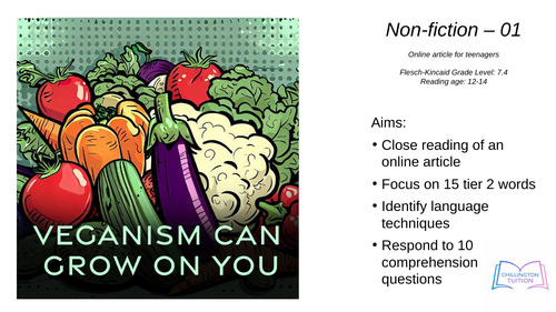 Veganism Can Grow on You - Reading Non-fiction - Online Article for ...