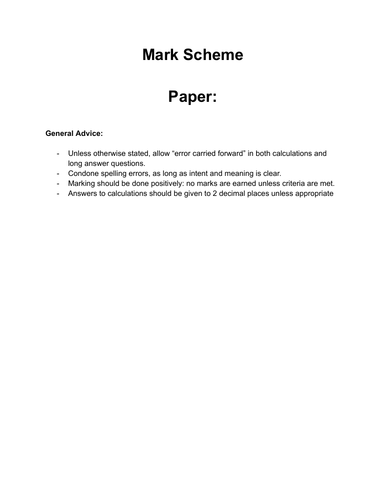 GCSE Chemistry Foundation Practice Paper: Set 1 C2F | Teaching Resources