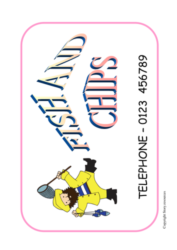 Fish and Chip Shop Role Play set | Teaching Resources