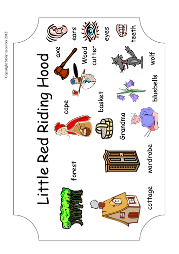Little Red Riding Hood Story resources Role play MASKS PUPPETS ...