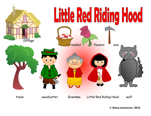 Little Red Riding Hood Story resources Role play MASKS PUPPETS ...