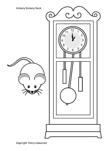 HICKORY DICKORY DOCK NURSERY RHYME RESOURCE | Teaching Resources