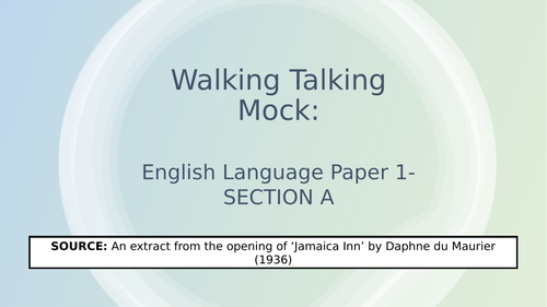 AQA GCSE English Language Paper 1 Walkthrough- Jamaica Inn | Teaching ...