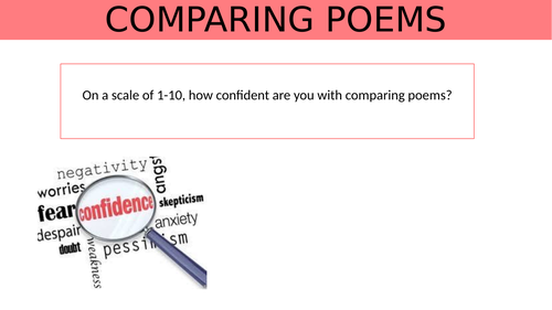 UNSEEN POETRY (COMPARISON) - 4 LESSONS | Teaching Resources
