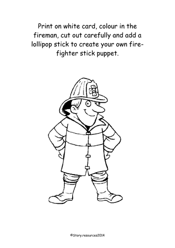 5 LITTLE FIREMEN NUMBER RHYME MATHS PEOPLE WHO HELP | Teaching Resources