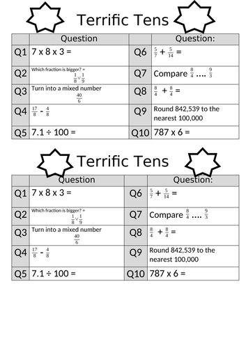 Arithmetic Year 5 starters | Teaching Resources Arithmetic Year 5 starters | Teaching Resources