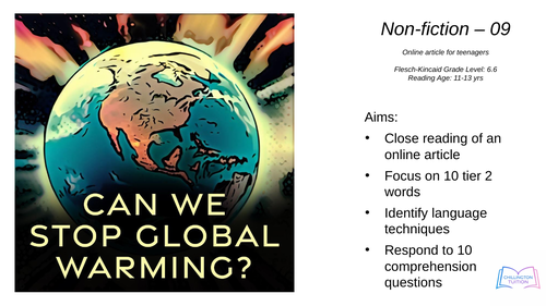 Can We Stop Global Warming? - Reading Non-fiction - Online Article for ...