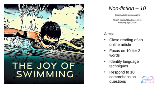The Joy of Swimming - Reading Non-fiction - Online Article for ...
