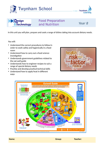 Year 8 Cooking and Nutrition - Healthy Eating, knife Skills and Food ...