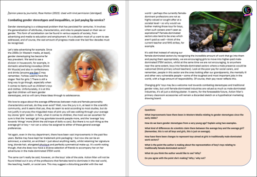 Gender Stereotypes | Teaching Resources