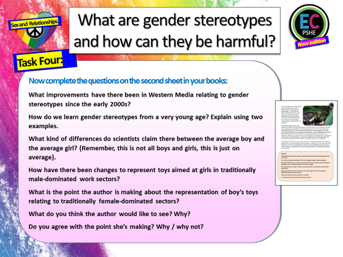 Gender Stereotypes | Teaching Resources