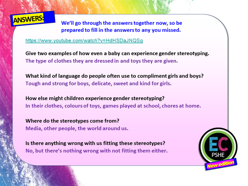 Gender Stereotypes | Teaching Resources