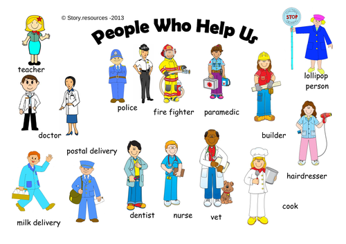 WORDMAT PEOPLE WHO HELP US | Teaching Resources