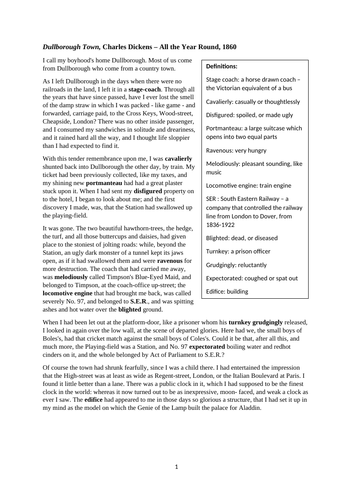 Analysing Dickens: Language and Meaning | Teaching Resources