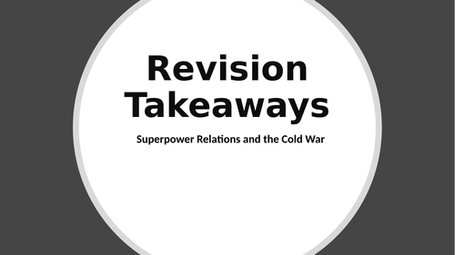 GCSE History superpower relations and the Cold War revision 2- The ...