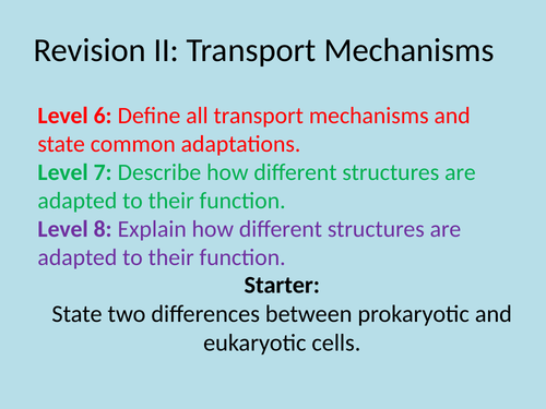 AQA Combined Science B1 Lesson Pack | Teaching Resources