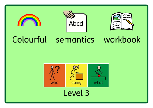 English: Colourful semantics - Level 3 | Teaching Resources