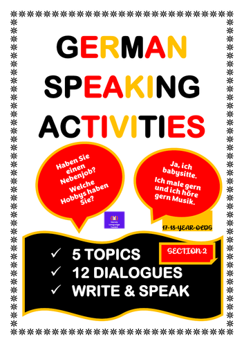 German Speaking Activities - Section 2 | Teaching Resources