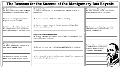 Montgomery Bus Boycott - Civil Rights - USA Conflict Home Abroad - GCSE ...