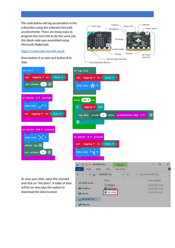 Datalogging acceleration with micro:bit | Teaching Resources