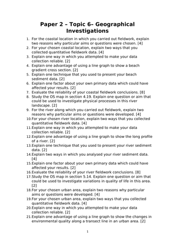 Edexcel B GCSE Geography Paper 2 - Complete Revision Pack | Teaching ...