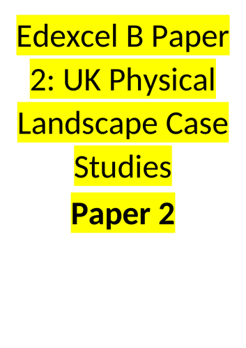 Edexcel B GCSE Geography Paper 1 & 2 - Complete Revision Pack ...