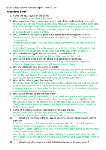 Edexcel B GCSE Geography Paper 1 - Complete Revision Pack | Teaching ...