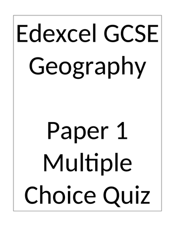 Edexcel B GCSE Geography Paper 1 - Complete Revision Pack | Teaching ...